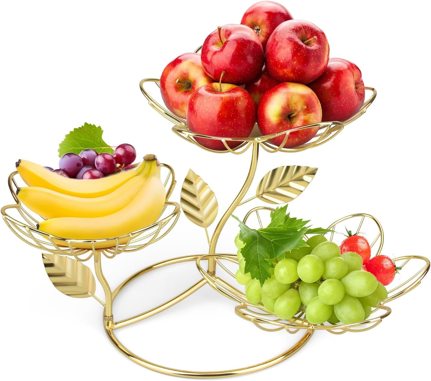 Rose-Inspired 3-Tier Fruit Basket - Elevate Your Kitchen with ...