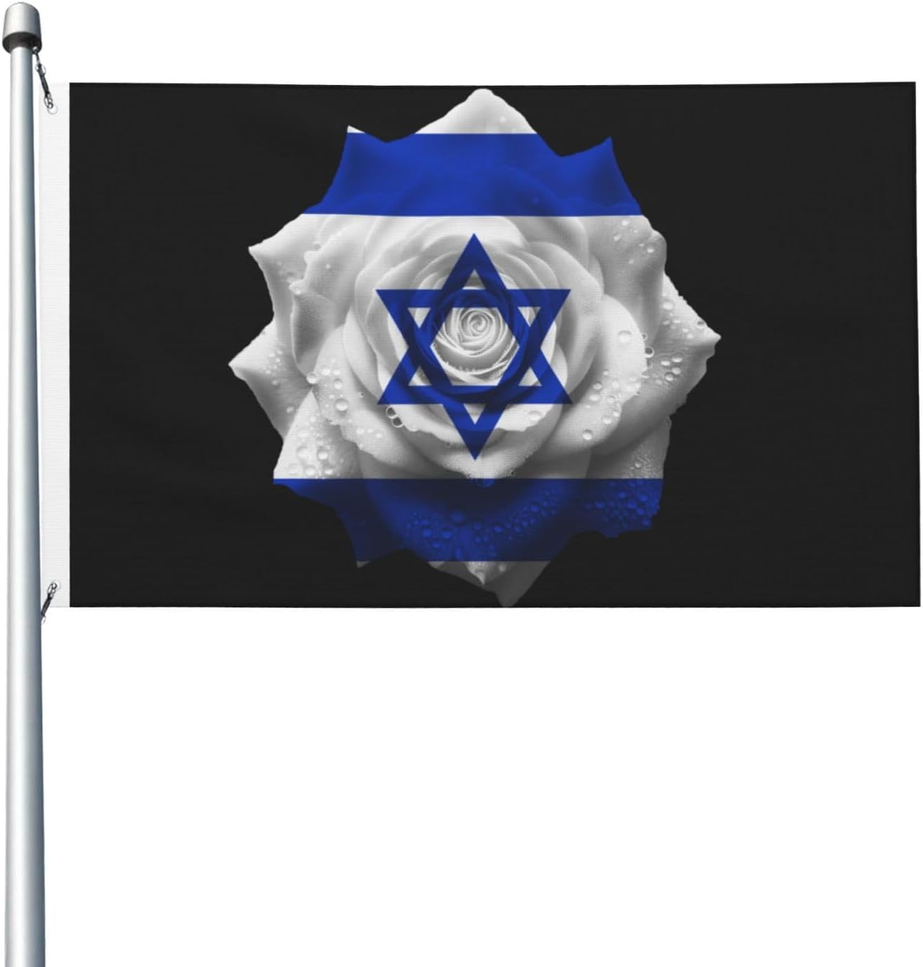 Rose Israel Israeli Flag 3x5 Ft Flag Duplex Prints Outdoor Double ...