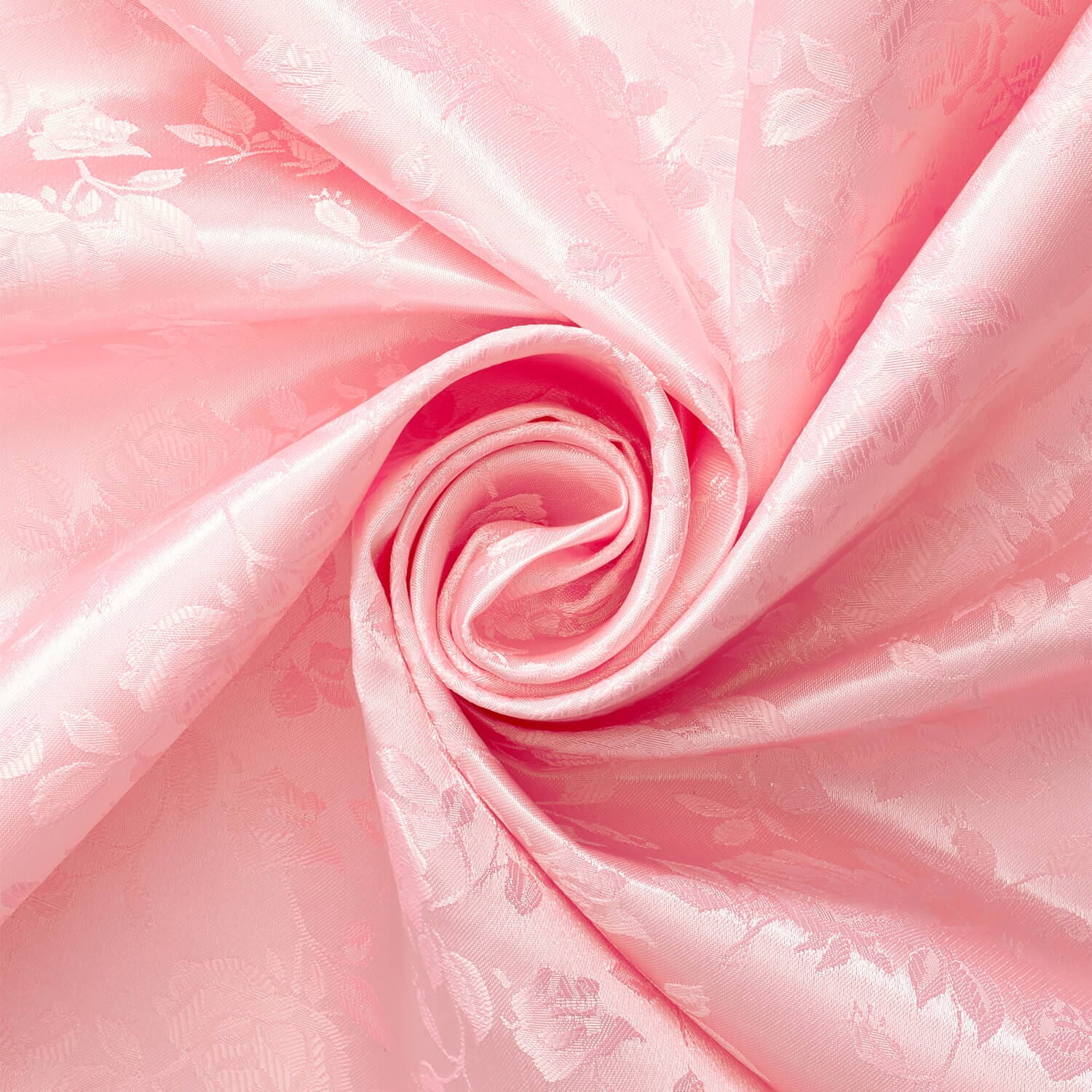 Rose Jacquard Satin 59/60 Inch Polyester Shiny 160 GSM Mediumweight ...