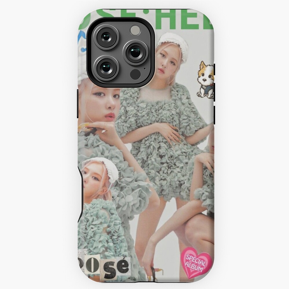 Rose K-Pop Aesthetic Magazine Cover Phone Case for iPhone 16 15 14 13 ...