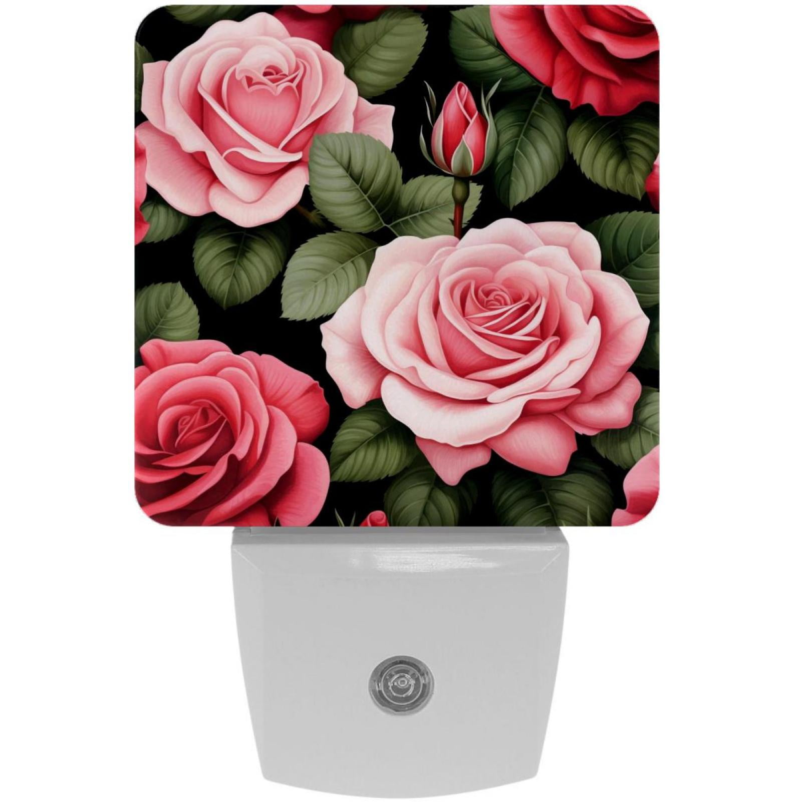 Rose LED Square Night Lights- Modern and Energy Efficient Bedside Lamps ...