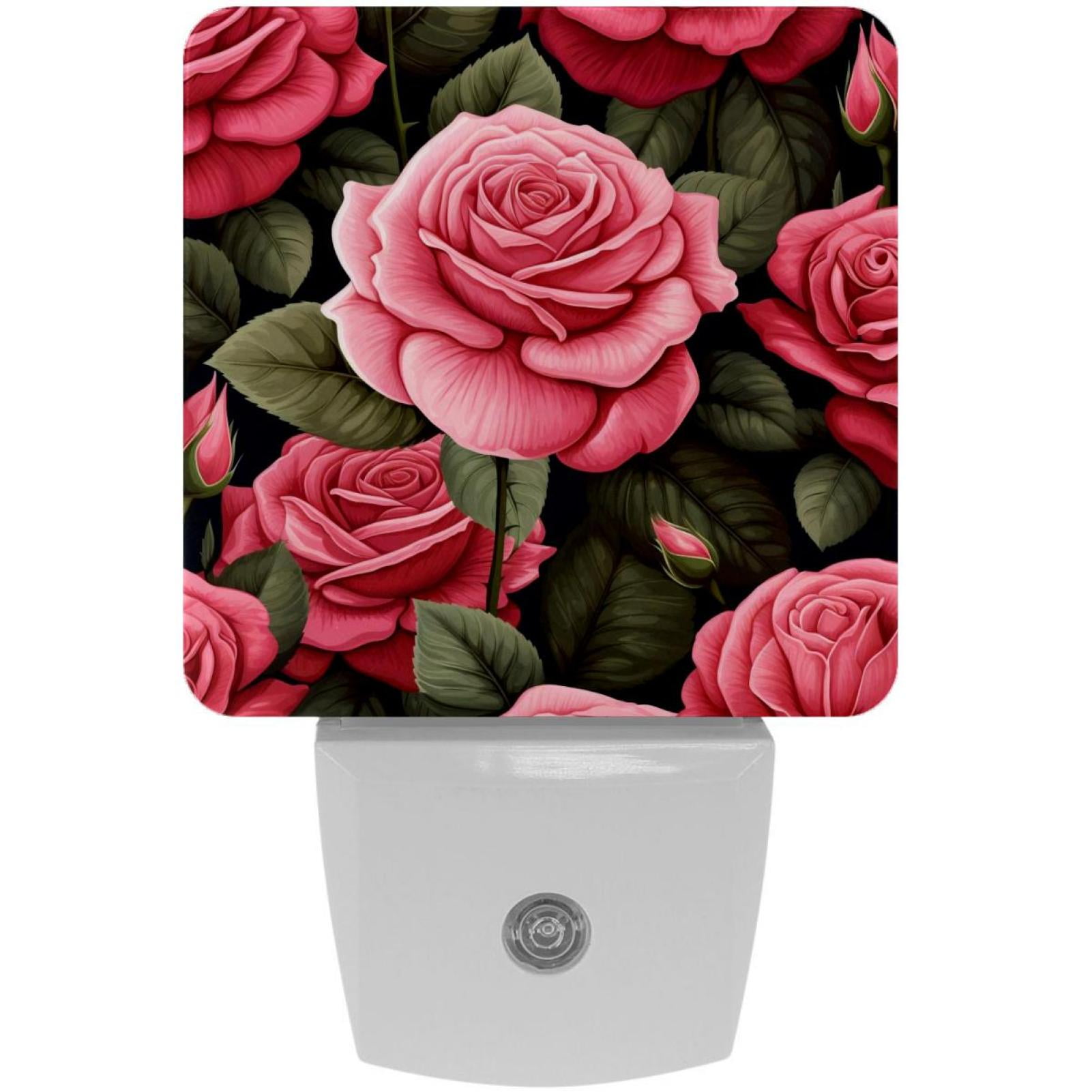 Rose LED Square Night Lights - Stylish and Convenient Illumination for ...