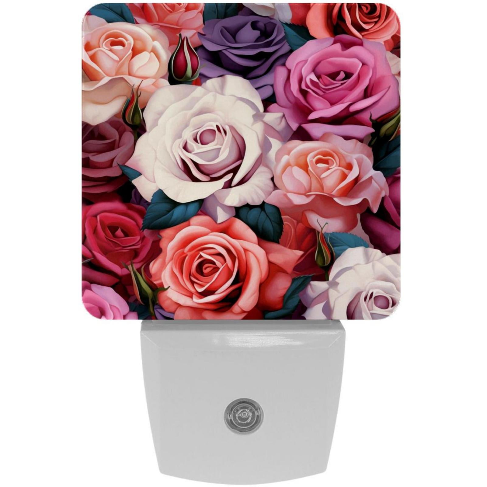 Rose LED Square Night Lights for a Bright and Stylish Ambiance - Ideal ...