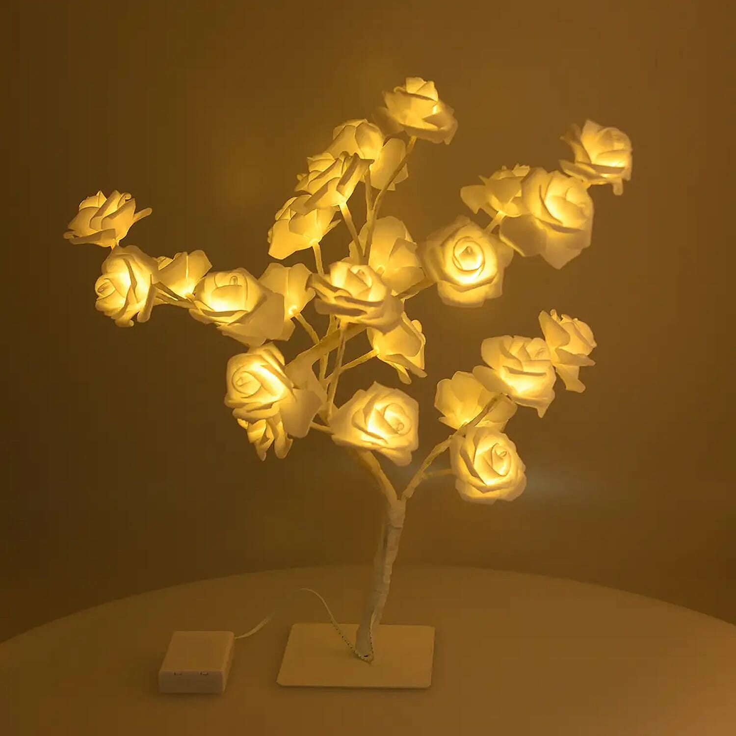 Shop LC Rose Lamp White Flower Lamp Multi Headed Rose Tree Table Desk ...