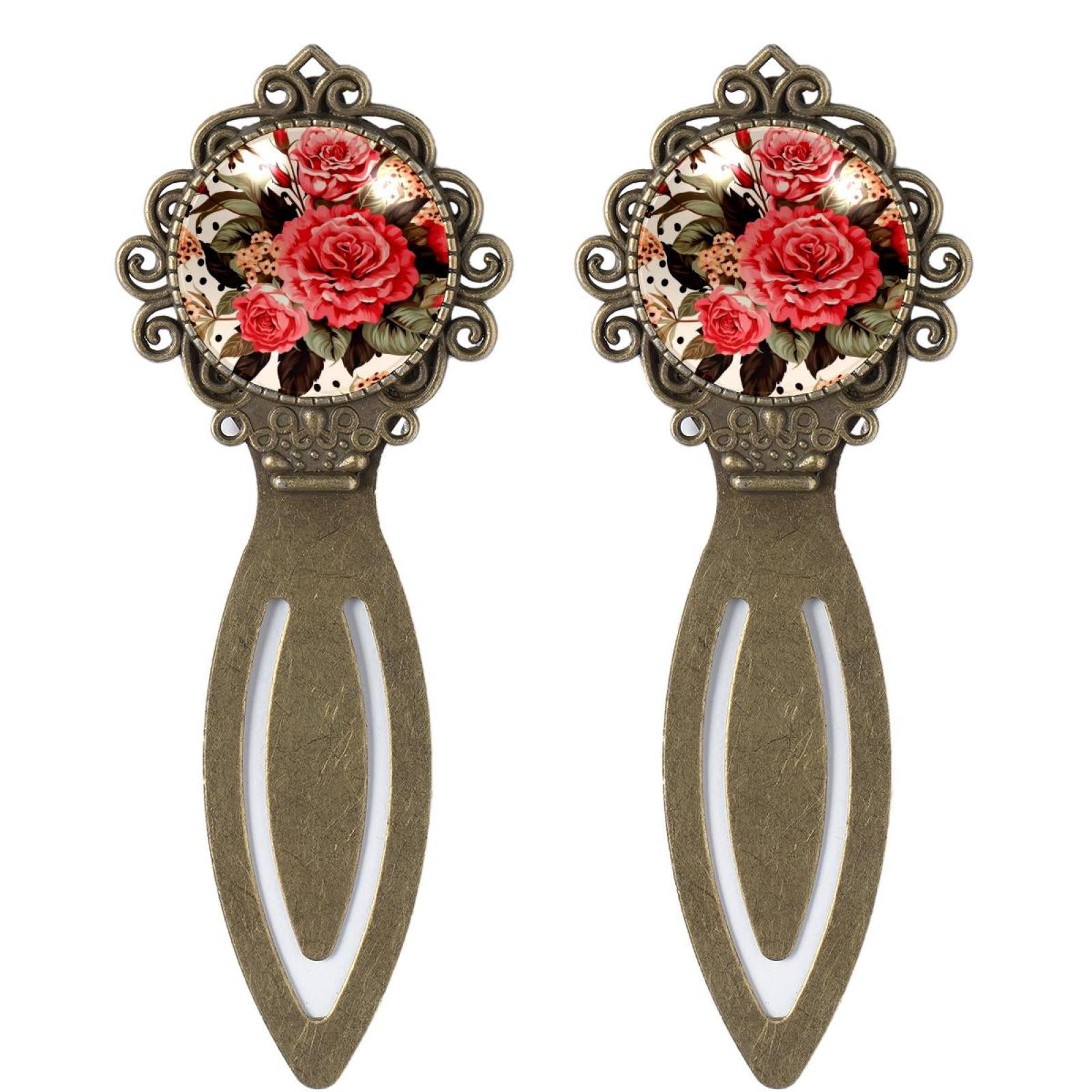 Rose Leopard Elegant Vintage Copper-Colored Lace Bookmarks - Set of 2 ...