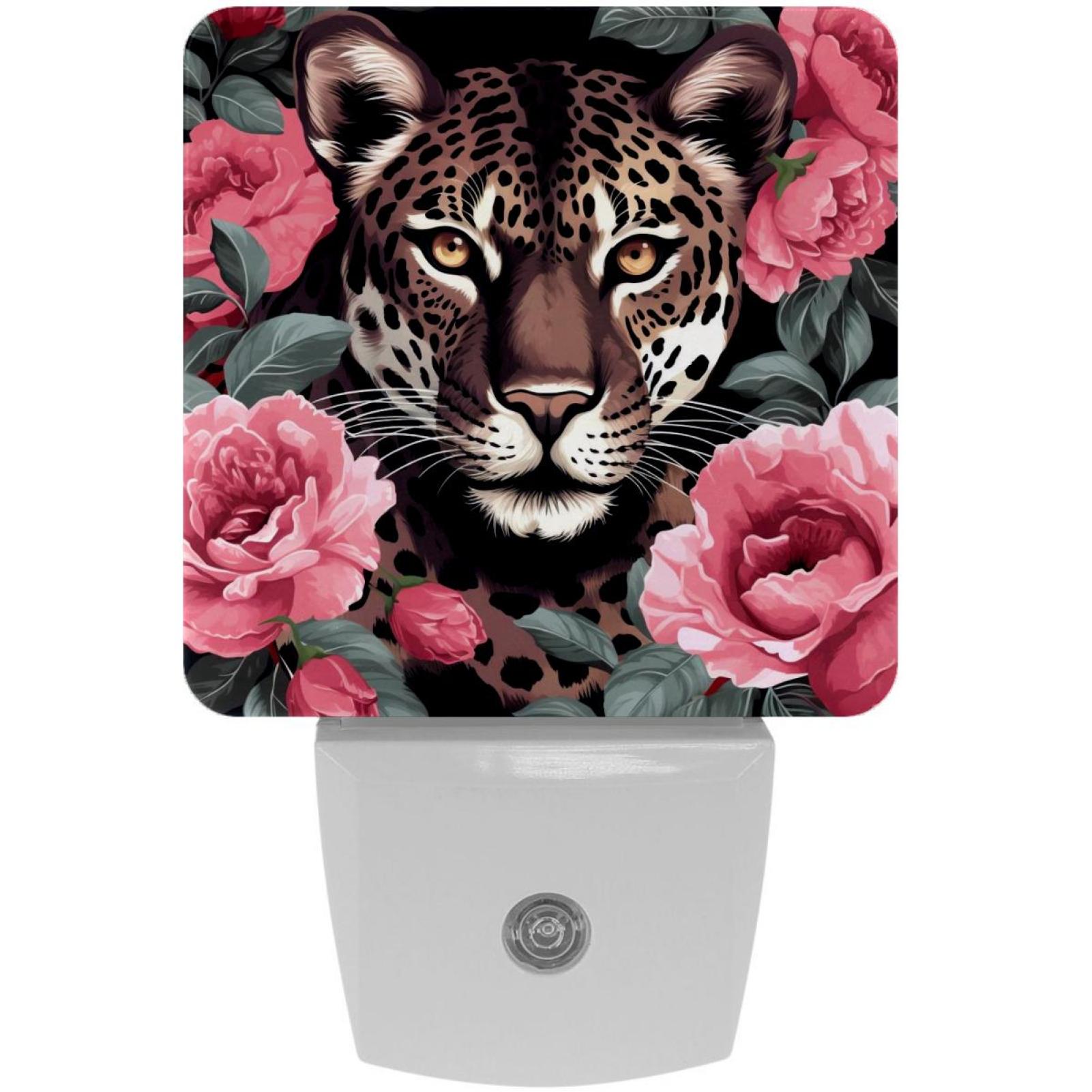 Rose Leopard LED Square Night Lights - Bright and Compact Bedroom or ...