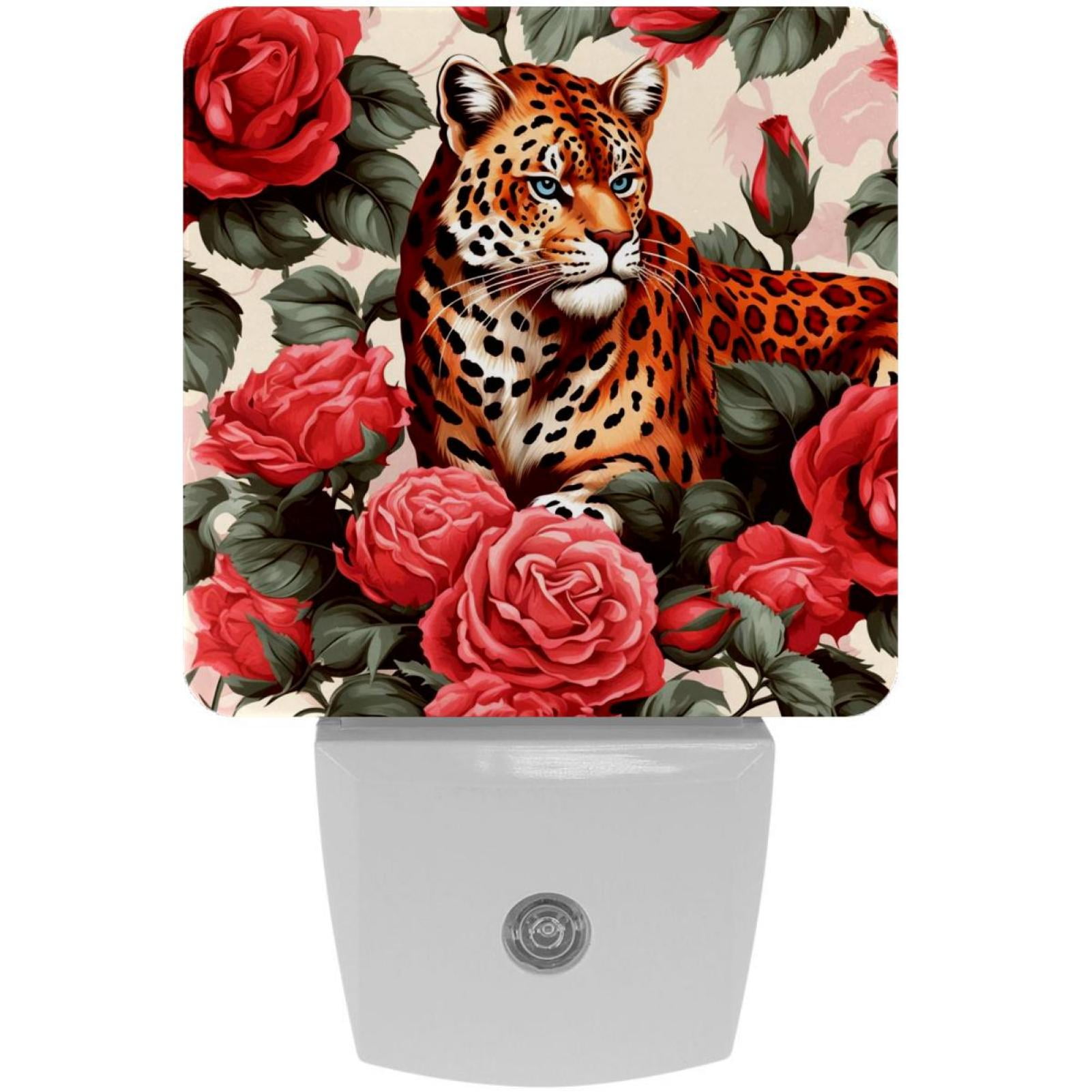 Rose Leopard LED Square Night Lights: Compact and Energy-Efficient ...