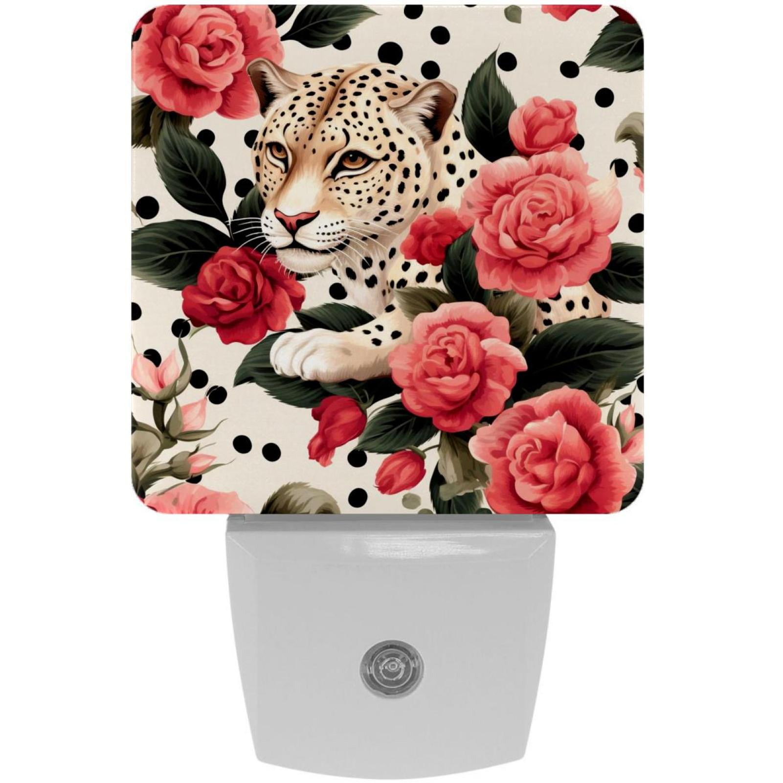 Rose Leopard LED Square Night Lights - Compact and Multifunctional ...