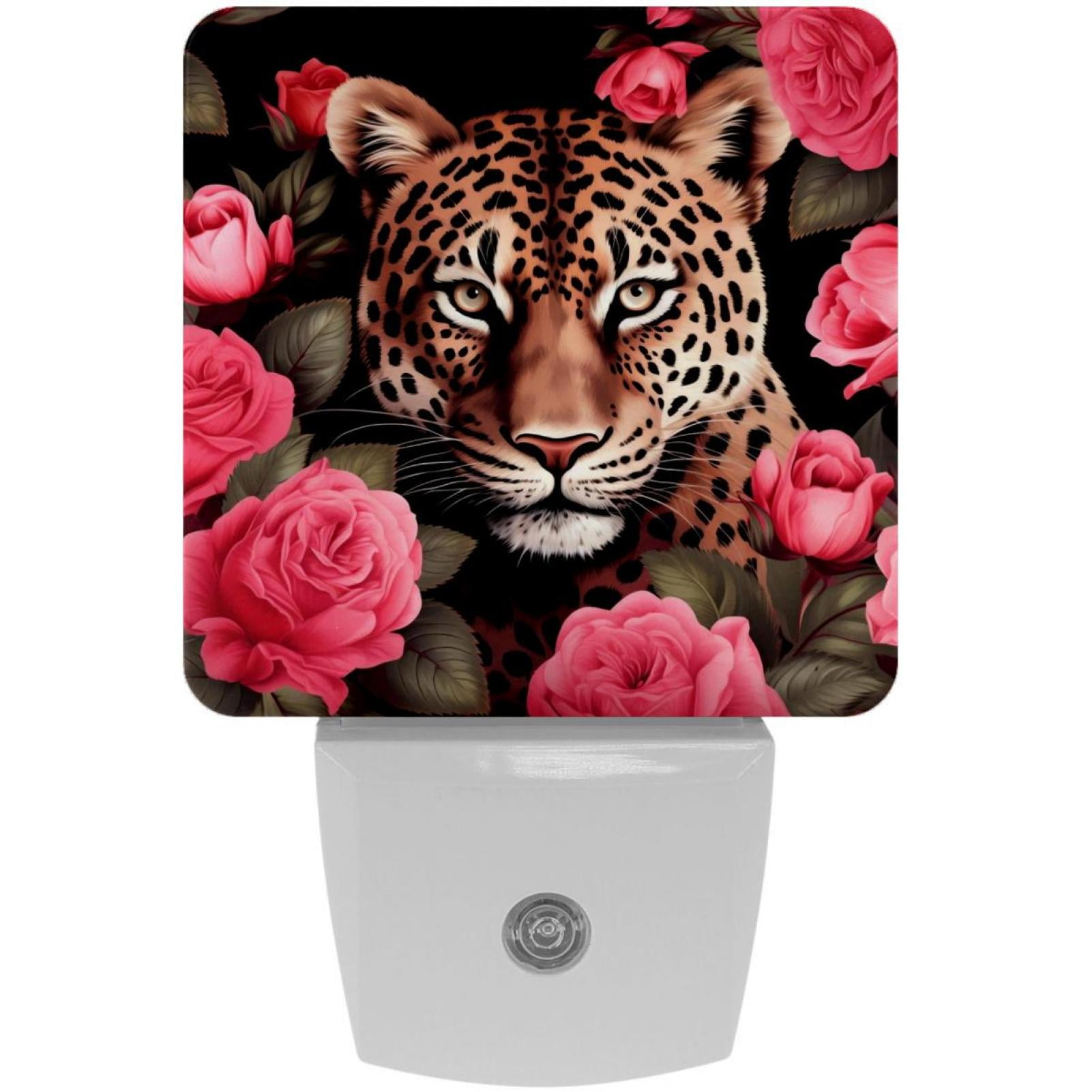 Rose Leopard LED Square Night Lights - Elegant and Energy Efficient ...