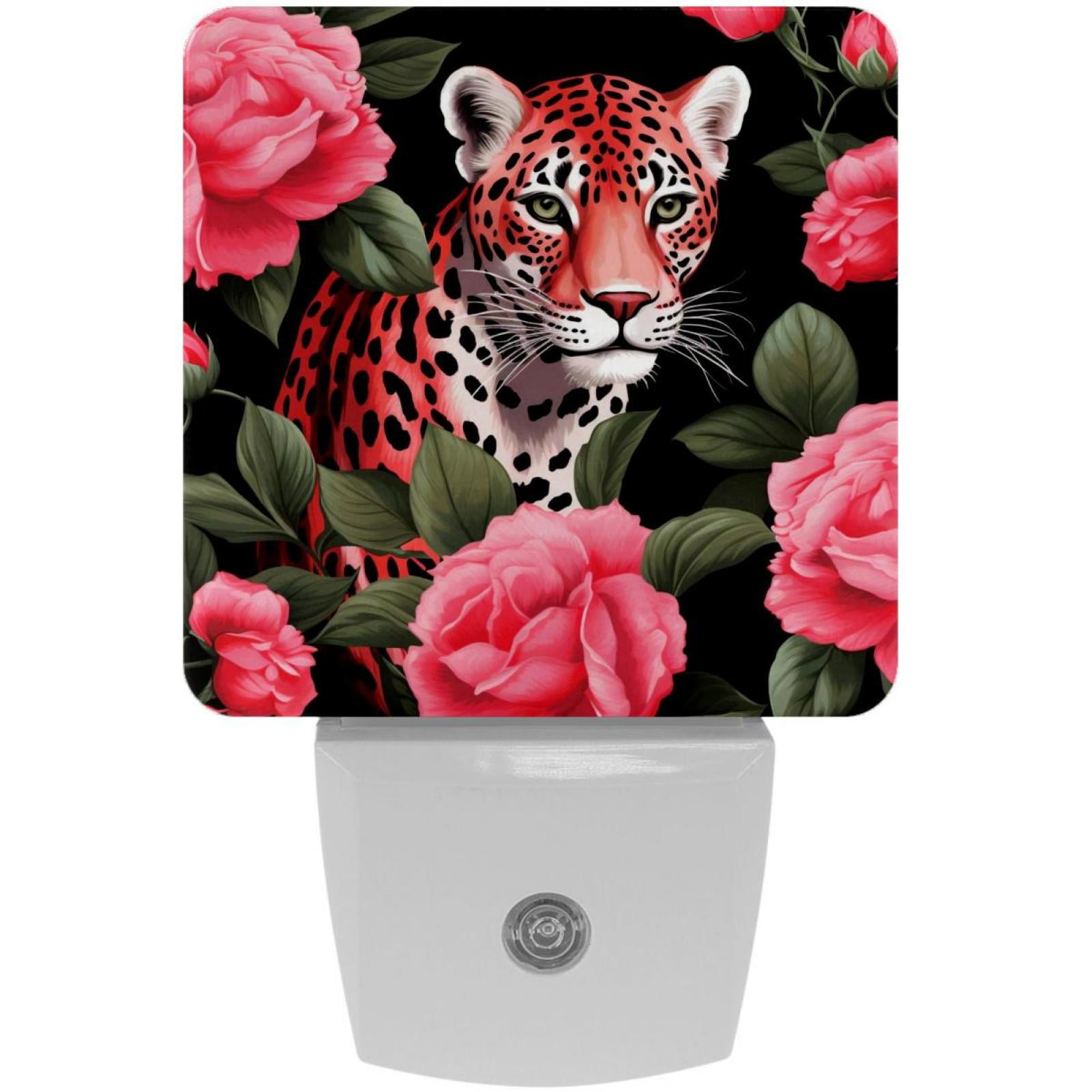 Rose Leopard LED Square Night Lights - Modern and Versatile Plug-in ...