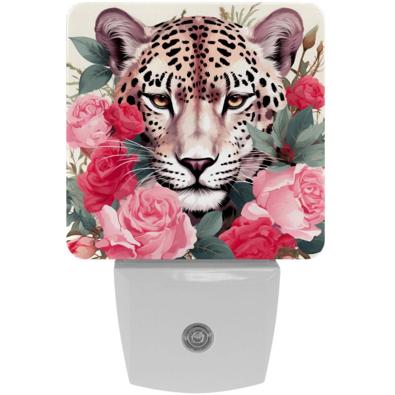 Rose Leopard LED Square Night Lights - Stylish and Energy-Efficient ...