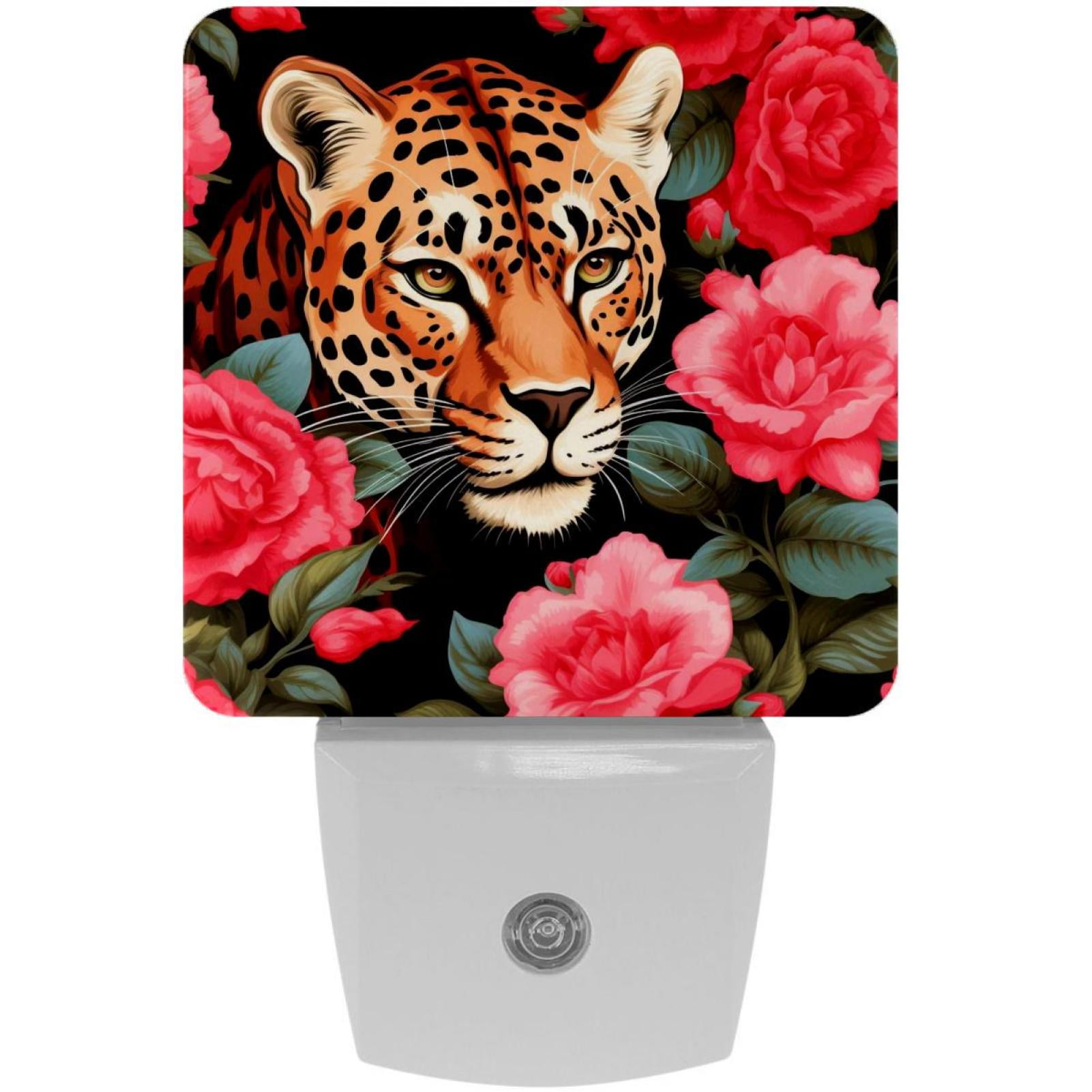 Rose Leopard LED Square Night Lights - Stylish and Energy-Efficient ...