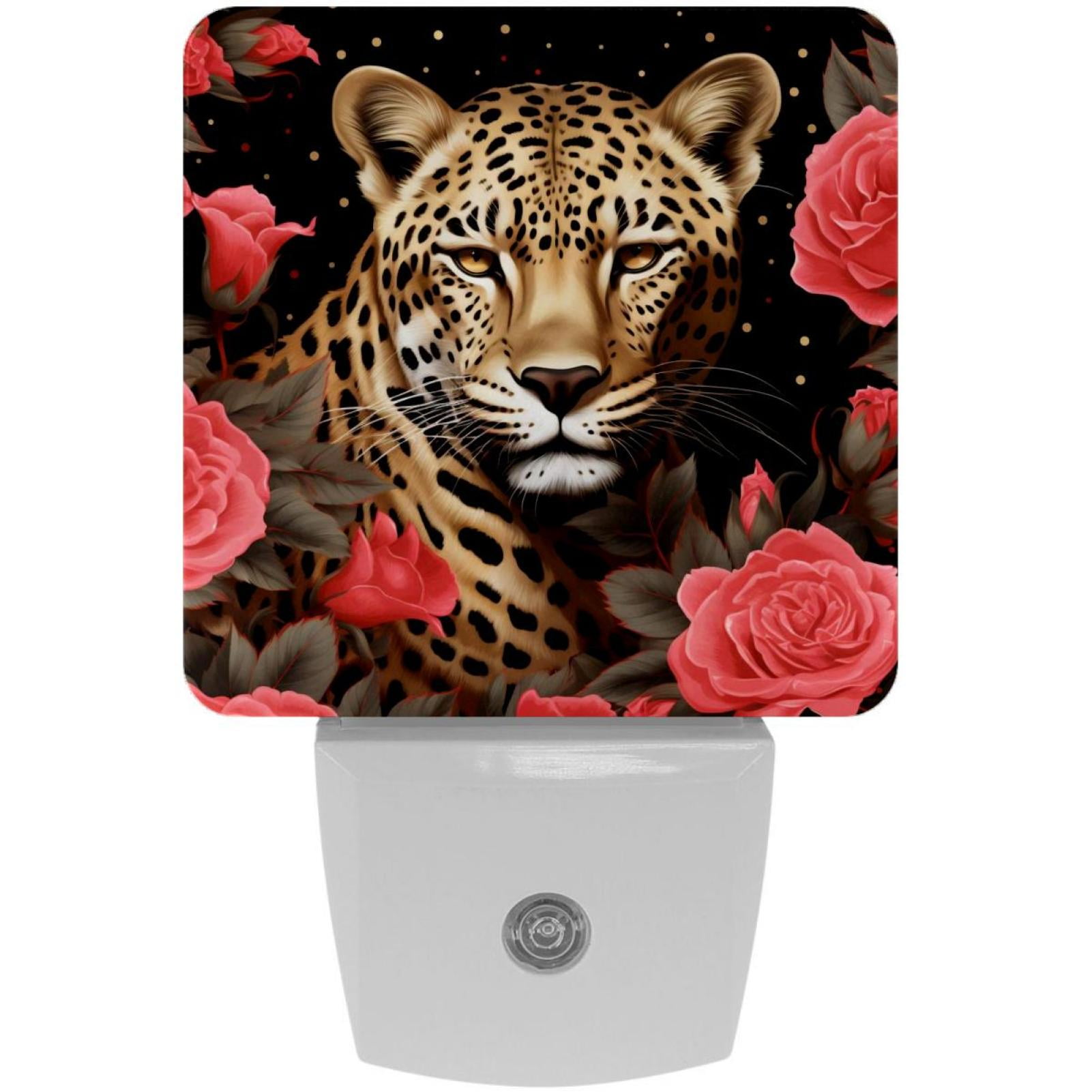 Rose Leopard LED Square Night Lights - Stylish and Energy-Efficient ...