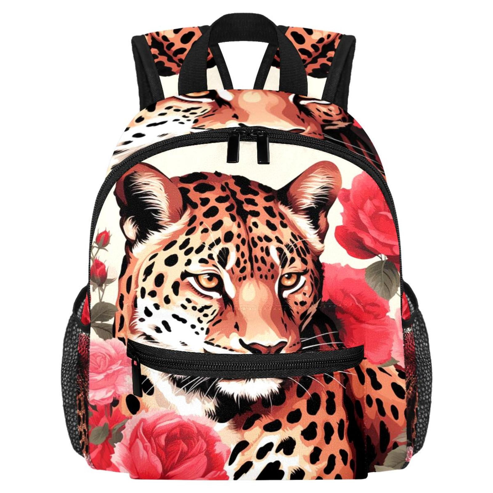 Rose Leopard Traveling Backpack School Bags Cute College Backpack Baby ...
