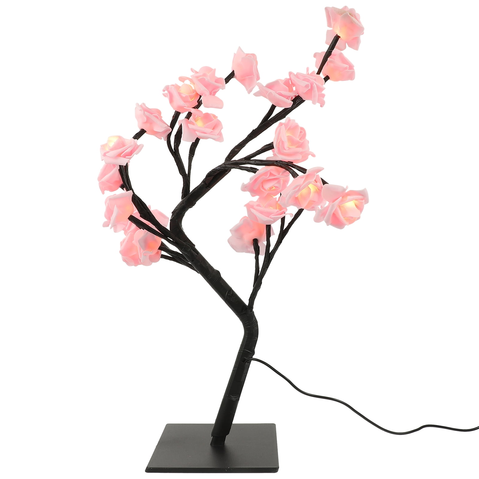 SOPOTUTU Light Up Rose Tree Lamp Flower Table Lamp Pink 1Pack - Walmart.com