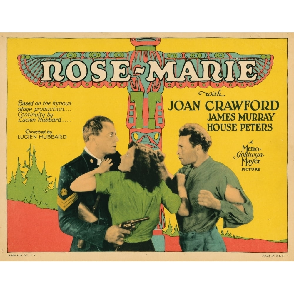 Rose-Marie Lobbycard From Left House Peters Joan Crawford James Murray ...