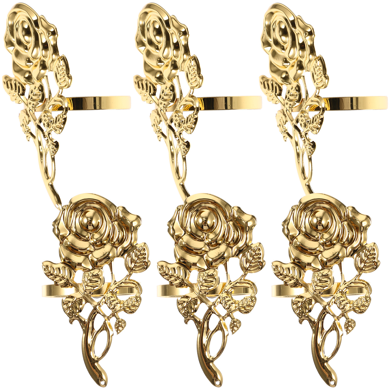 Rose Napkin Ring Dining Table Buckle Elegant Rings Flower Centerpieces ...