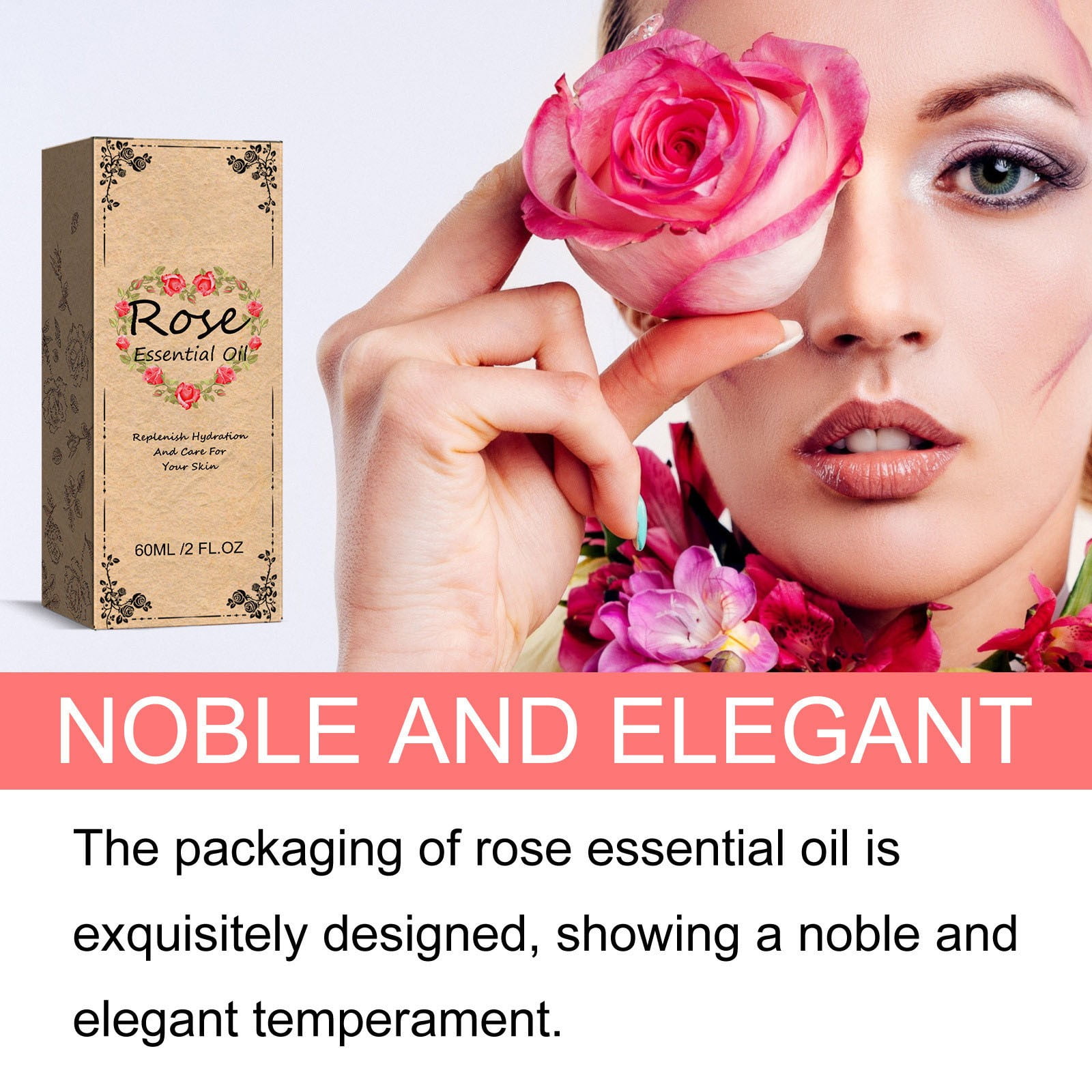 Rose Oil Light and Tight Moisturizing Serum 60ml, Rose Ferment Extract ...