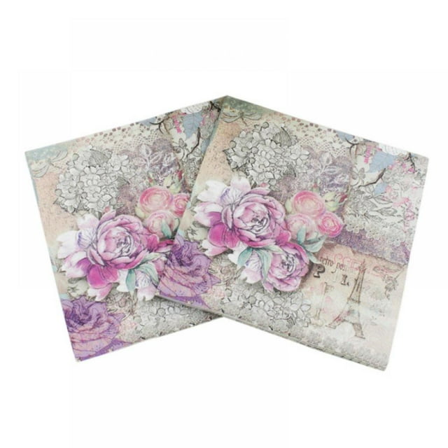 Rose Paper Napkins For Wedding Party Birthday With 2 Layers, Paper ...