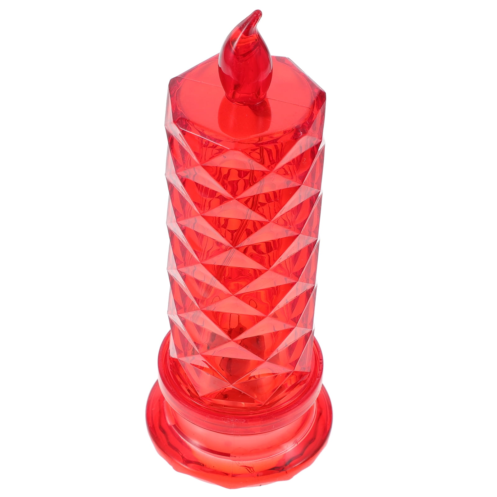 Realistic LED Candle with Flameless Rose Design Refraction 1 Set LED ...