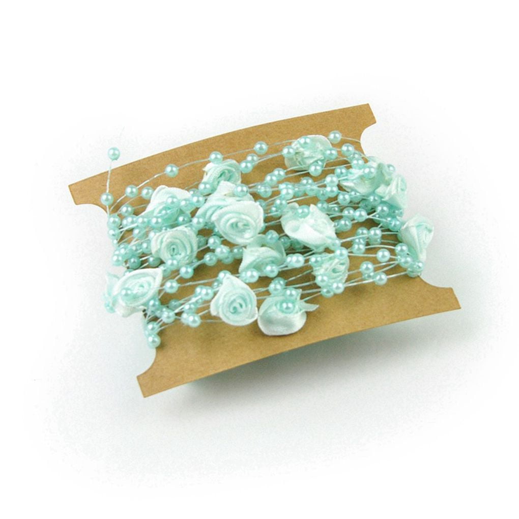 Rose Pearl Beads Line Lace Trim Sewing Trim Garment DIY Wedding Dress ...