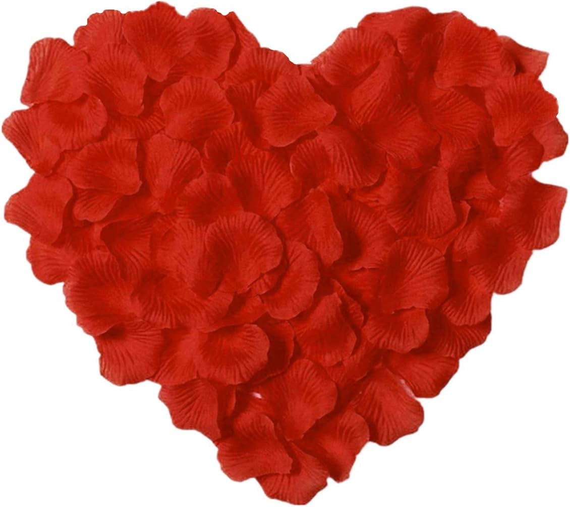 Rose Petals, Fake Rose Petal White & Red for Valentines Decorations ...