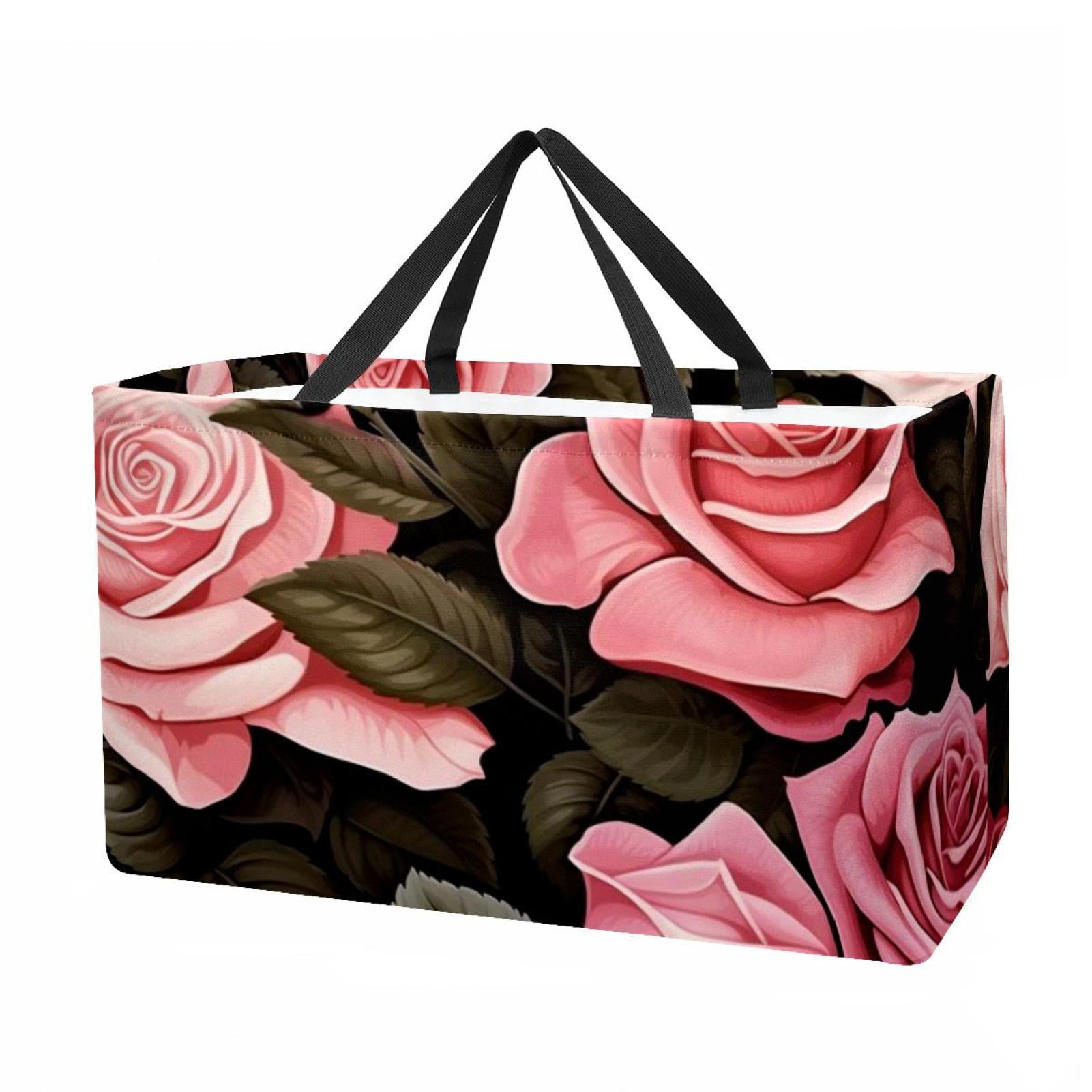 Rose Premium Oxford Cloth Reusable Foldable Shopping Bag – Large ...