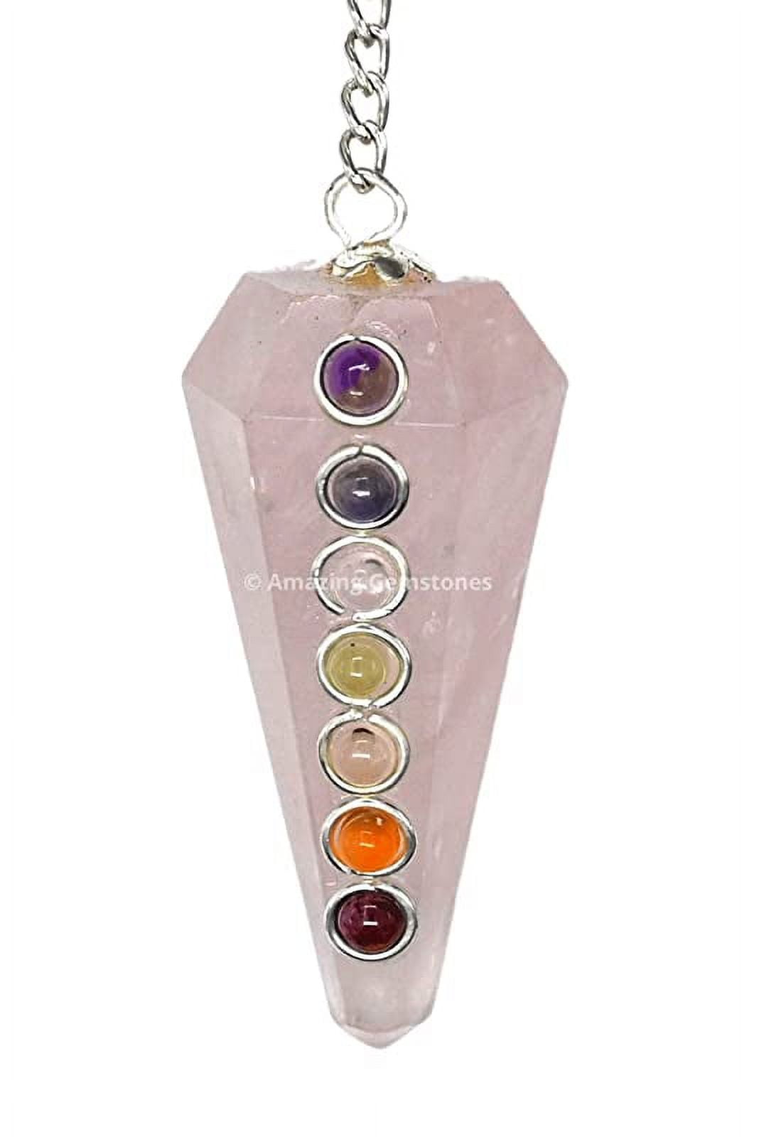 Rose Quartz Chakra Crystal Pendulum Divination - Walmart.com