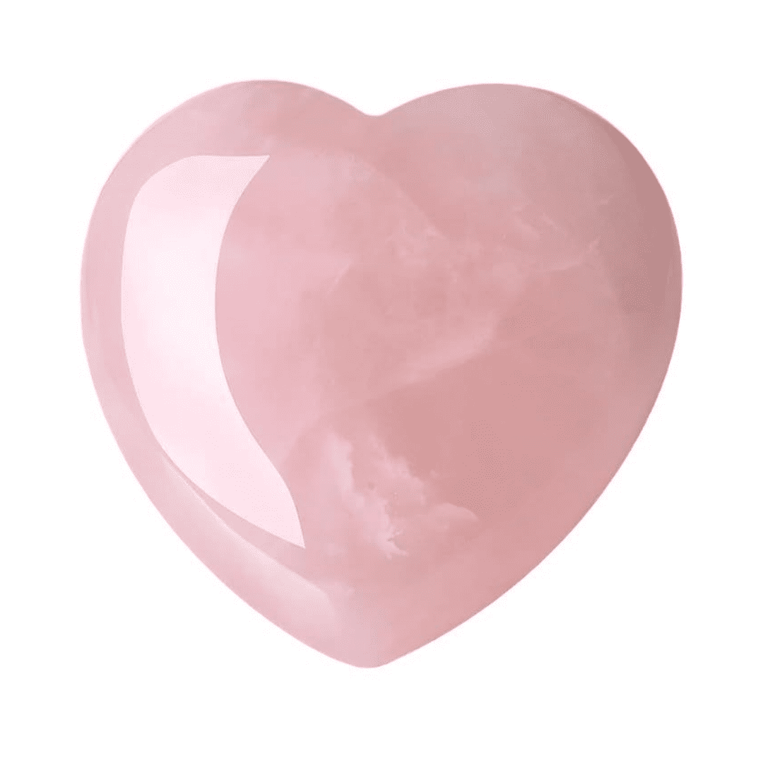 Rose Quartz Crystal Heart Healing Crystals 60mm Large Heart Stones ...