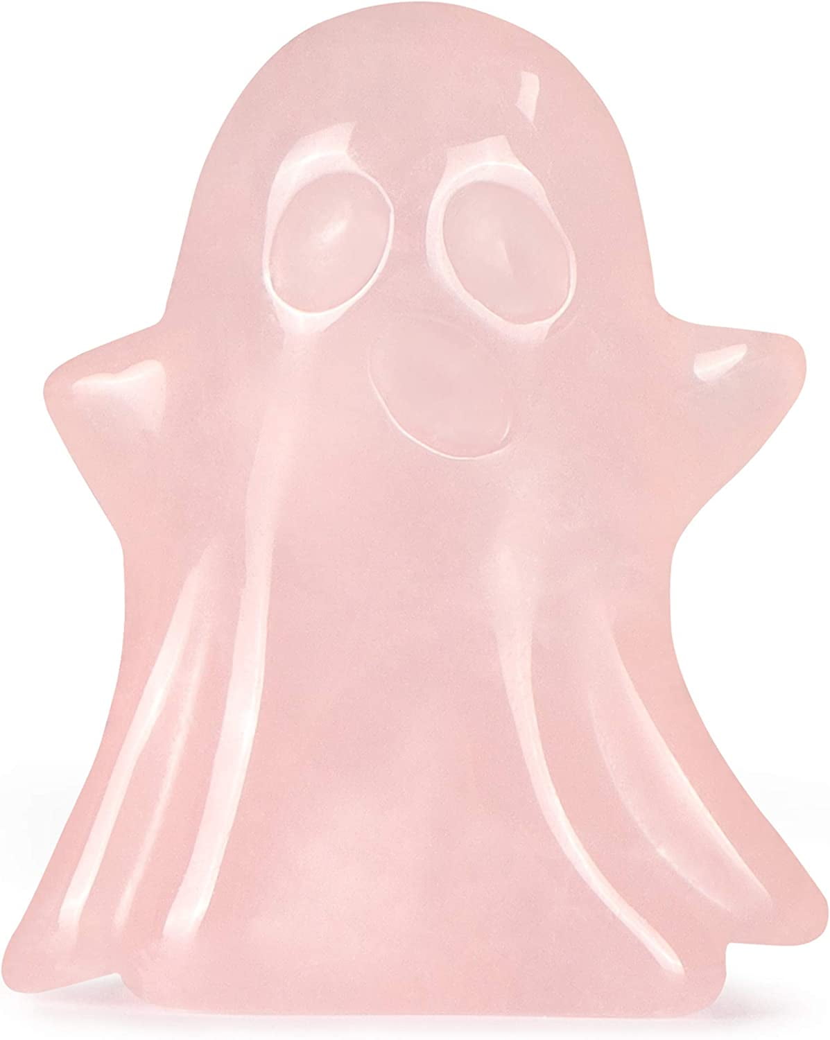 Rose Quartz Crystals Ghost Figurine Hand Carved Crystal Gemstone Ghost ...