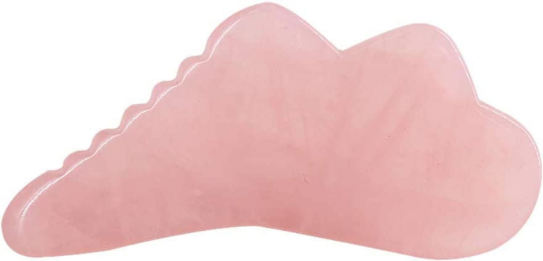 Rose Quartz Guasha Comb, Gua Sha Facial Tool, Rose Quartz Scalp ...