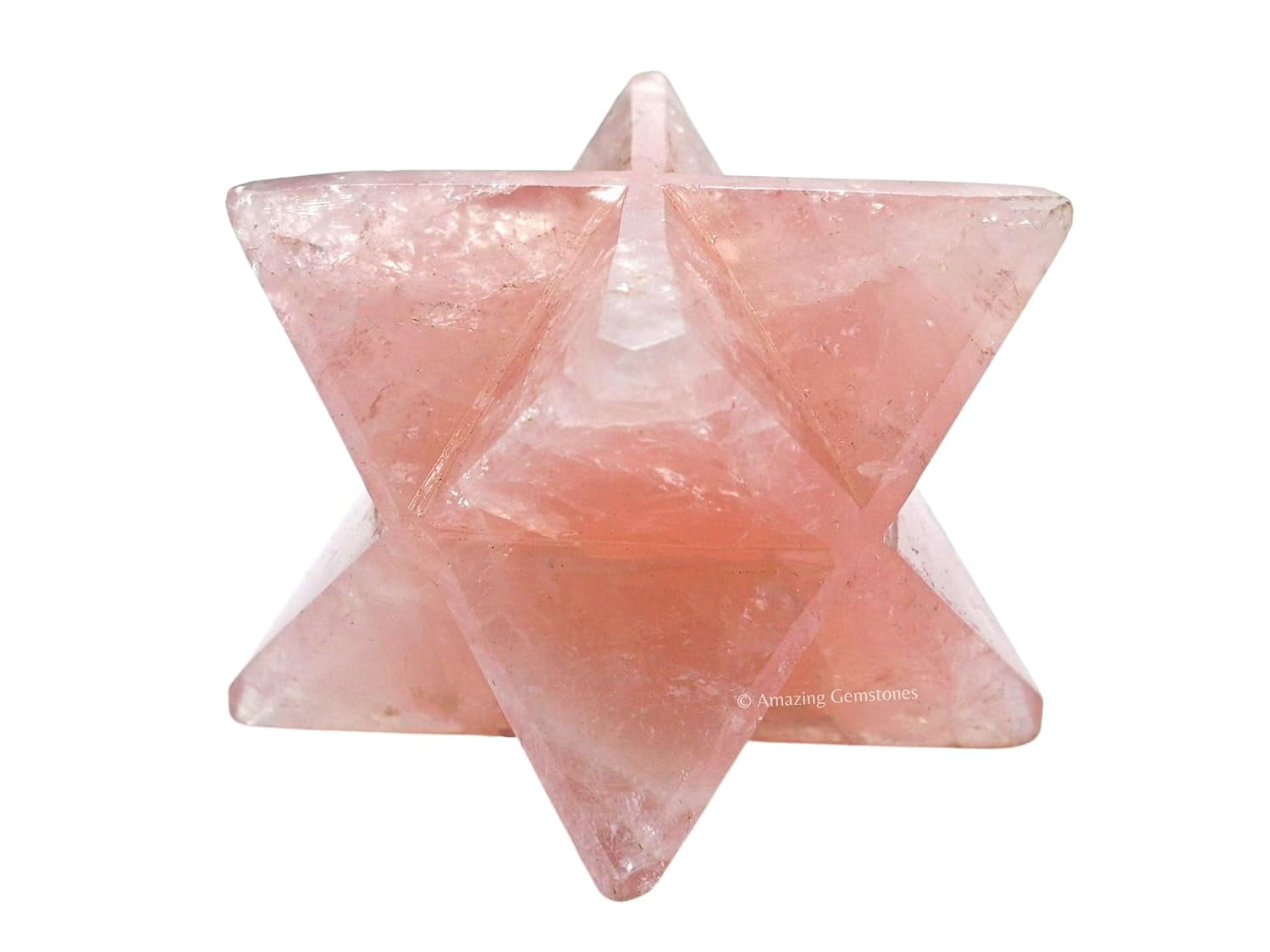Rose Quartz Merkaba Crystal - 2 Inches Metaphysical Merkaba Star for ...