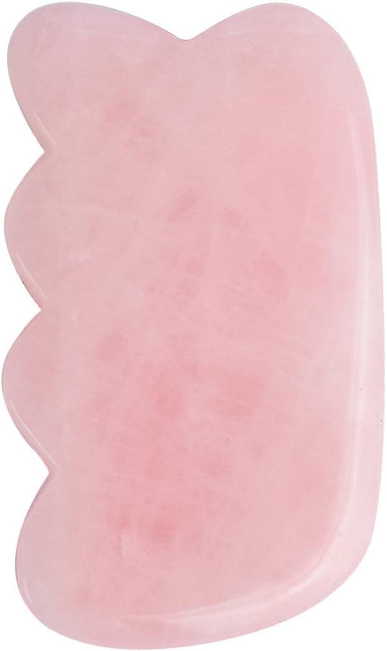 Rose Quartz Natural Jade Guasha Scraper Facial Massager Gua Sha Skin ...