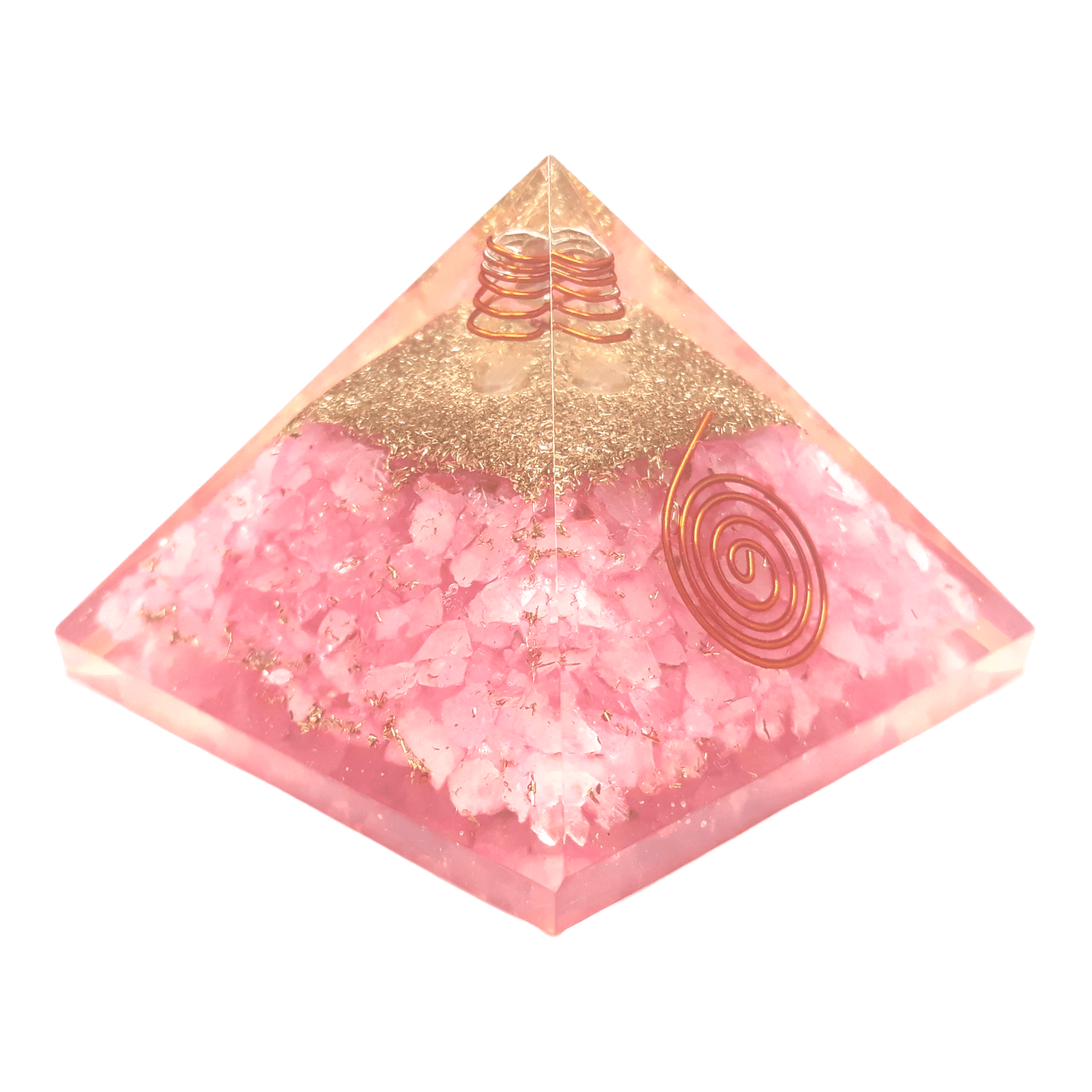 Rose Quartz Orgone Pyramid Energy Generator | For Success, Protection ...