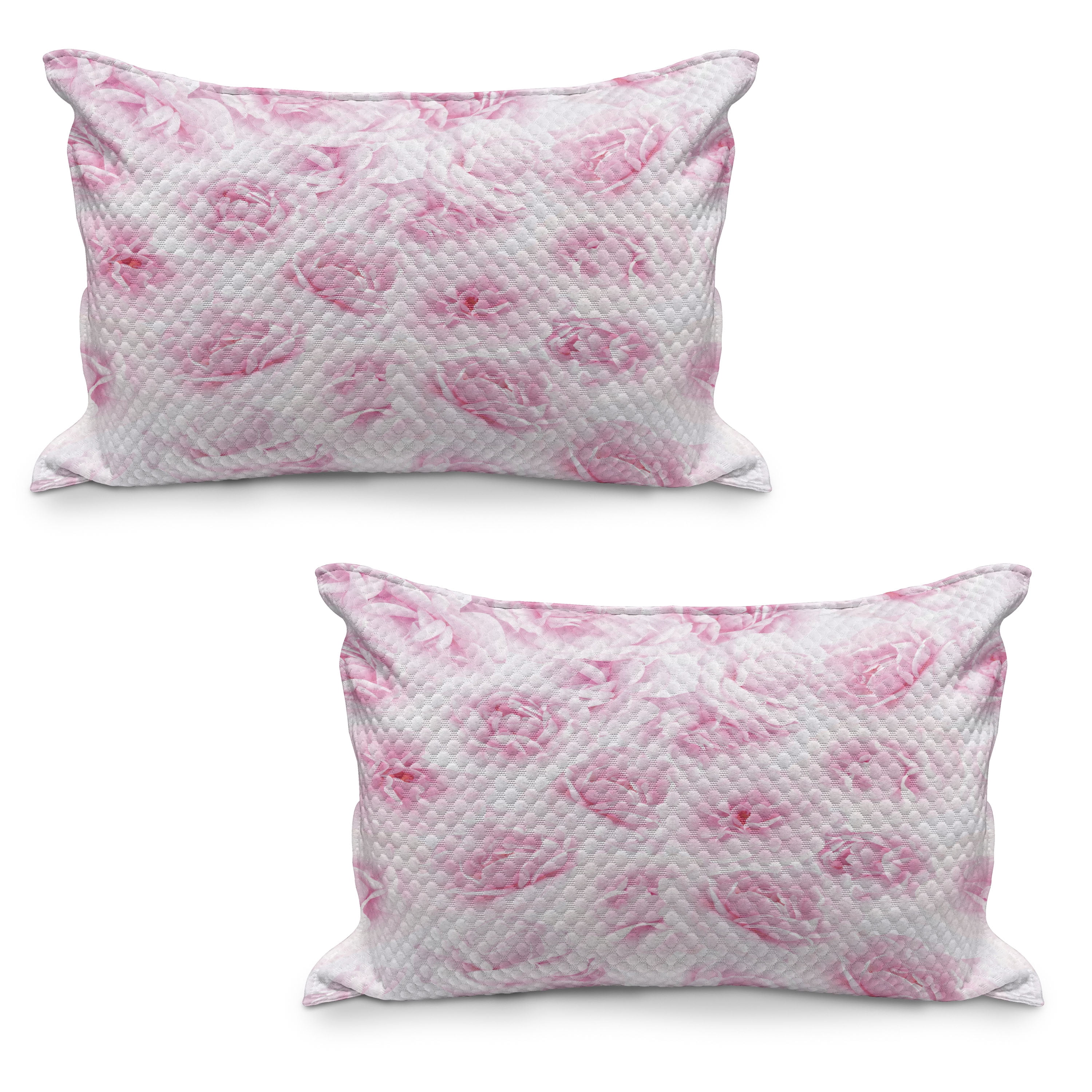 Rose Quilted Pillowcover Set of 2, Plenty of Roses Passion Sentiment ...