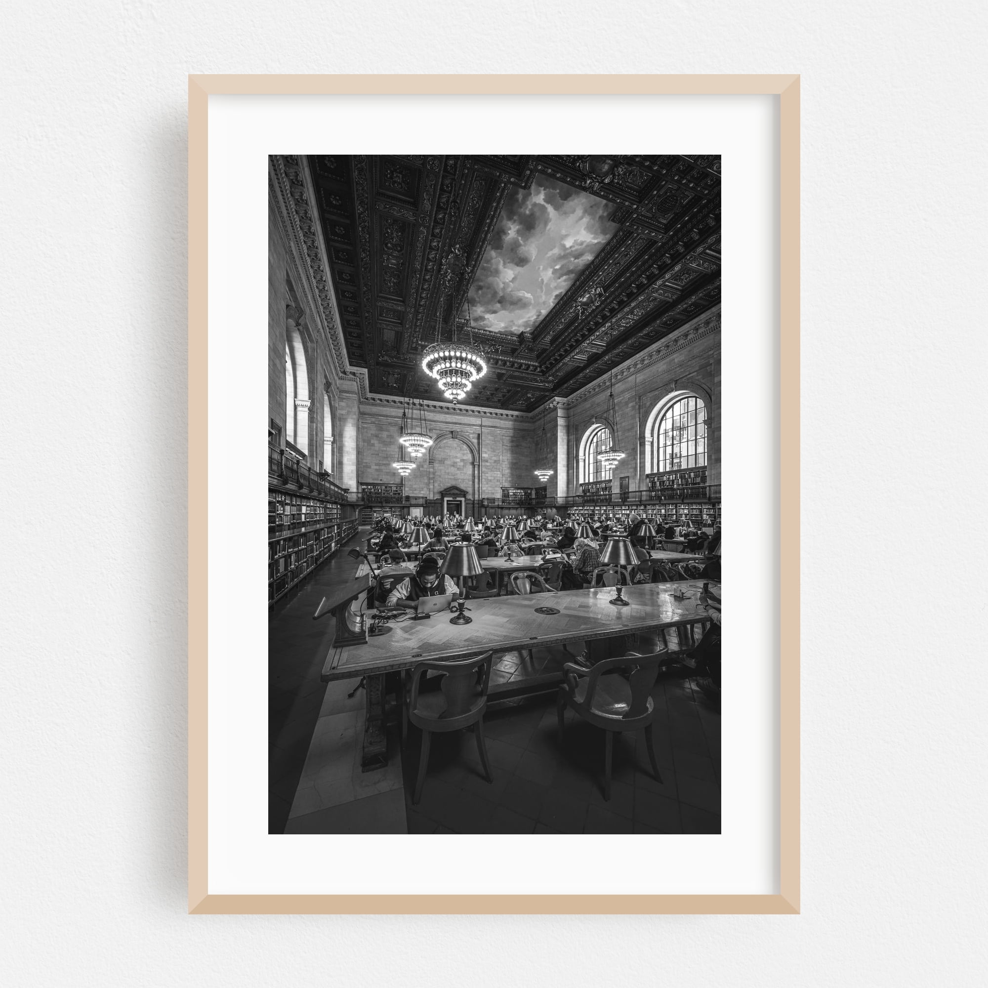 Rose Reading Room, NYPL 01 B&W - Manhattan New York Photography Black ...