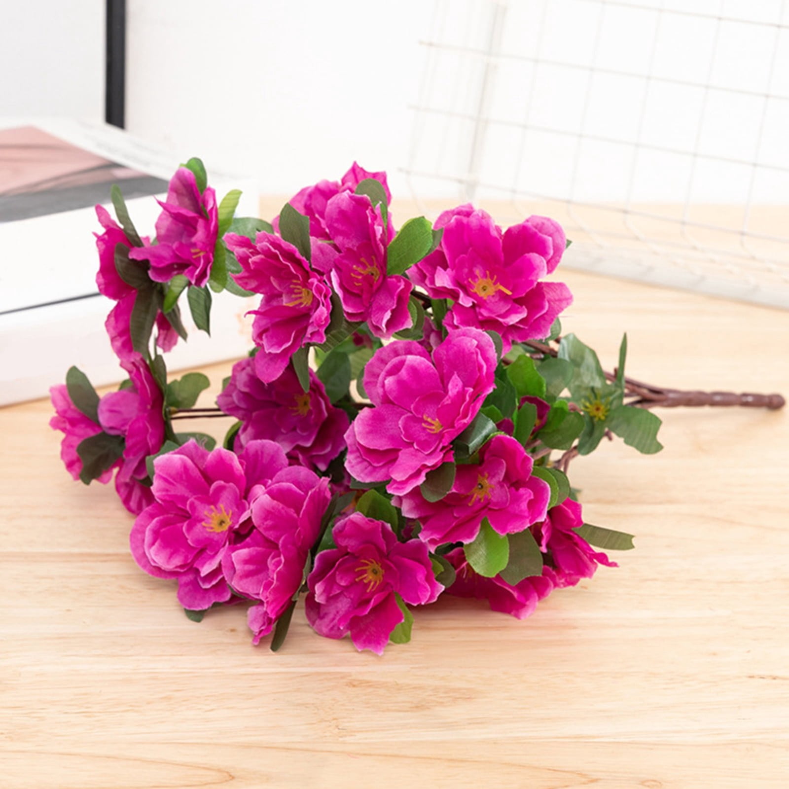 Rose Red Artificial Geraniums - Realistic Silk Flowers with 10 Blooms ...