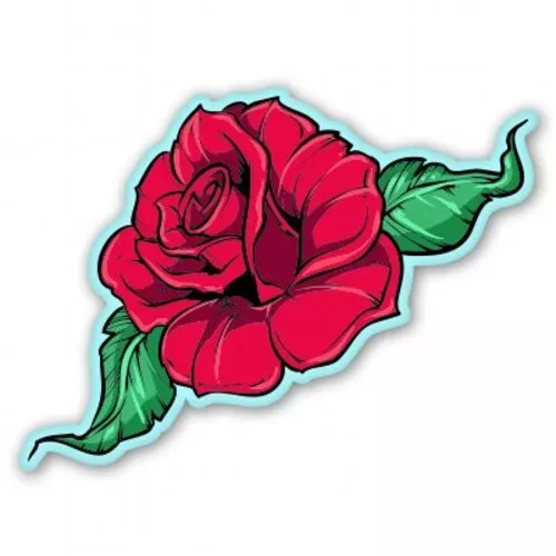 Rose Red Car Sticker Phone Decal Water Bottle Stickers Car Decals ...