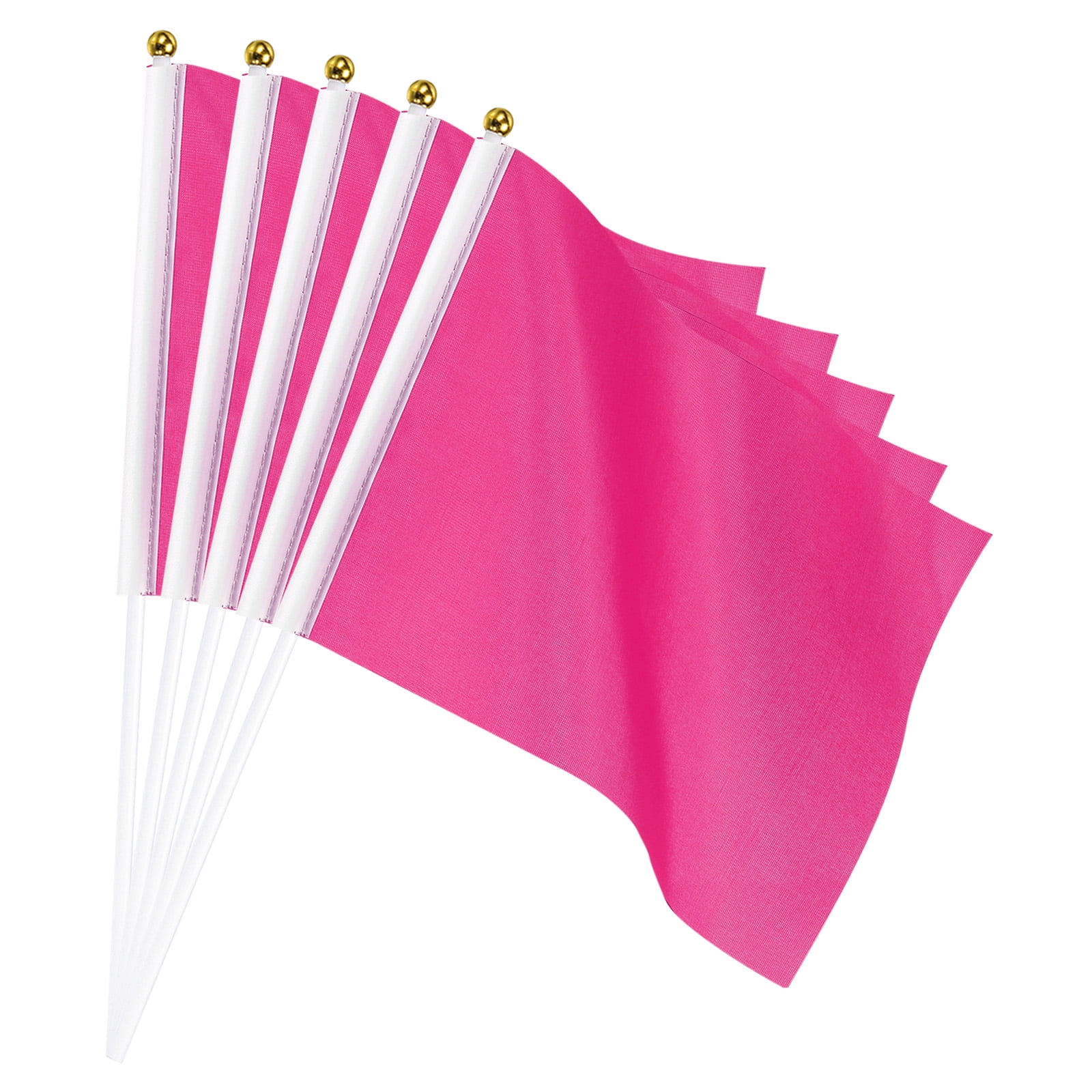 Rose Red Flag Stick, Hand Held Mini DIY Flag 8.2x5.5 Inch Rectangle 25 ...