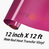Rose Red HTV Heat Transfer Vinyl Roll: 12" x 12FT Rose Red HTV Vinyl ...