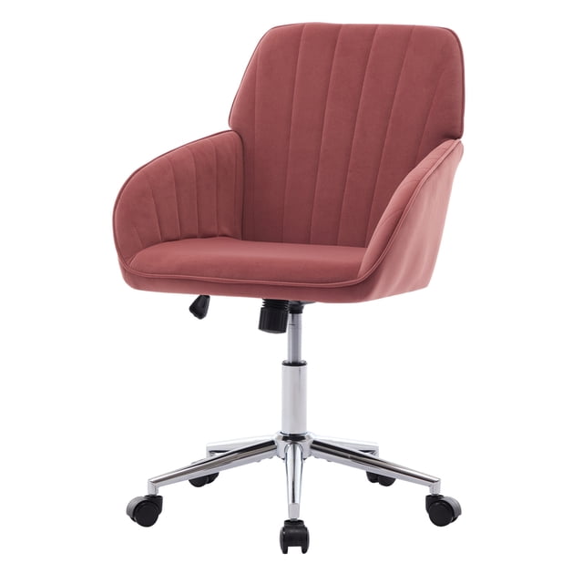 Rose Red Office Chair | Velvet | Desk Chair, Criss Cross Chair | Swivel ...