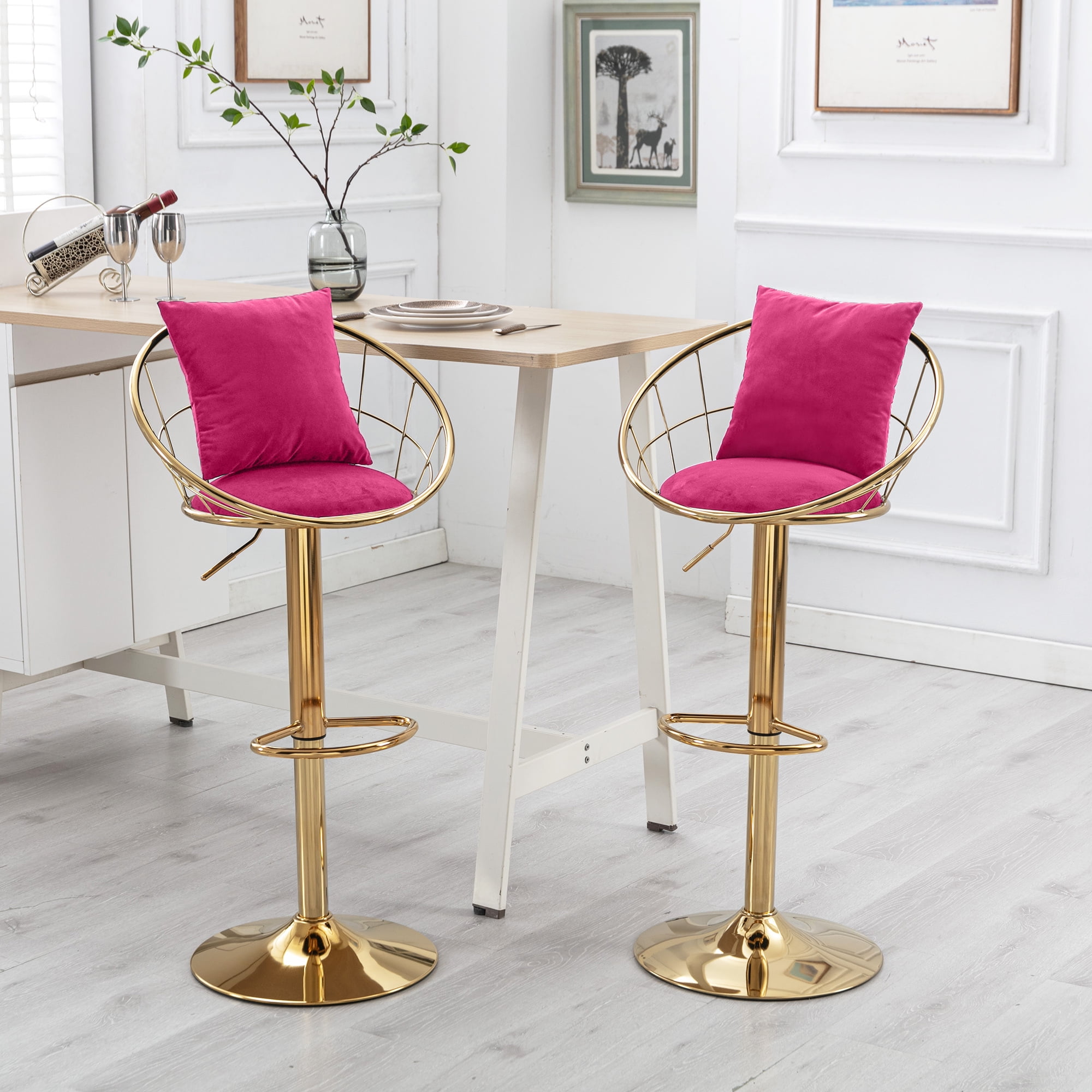 Pink and rose gold bar stools store