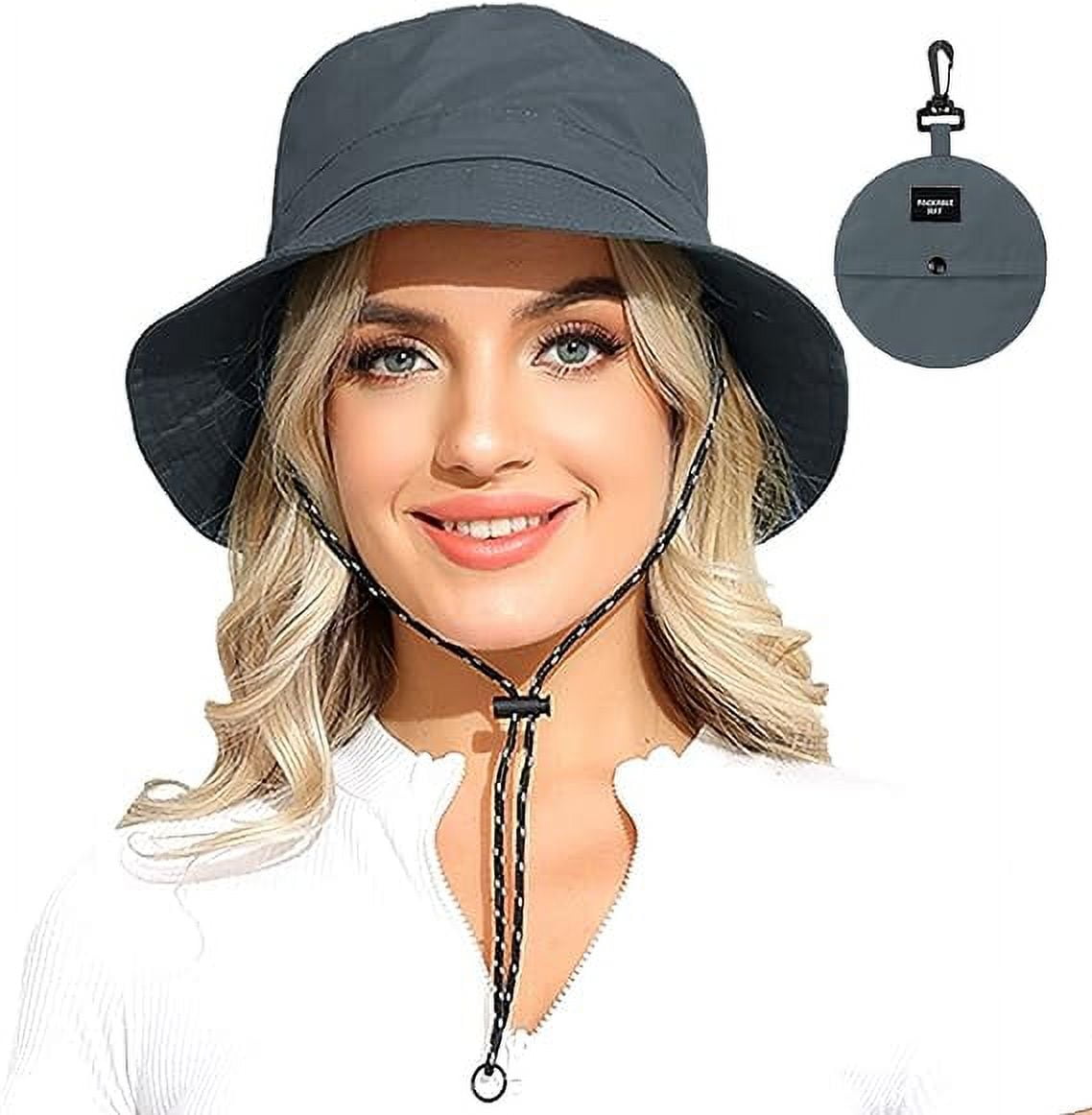 Rose Round Packable Bucket Hat Women Outdoor Waterproof Fishing Hat ...