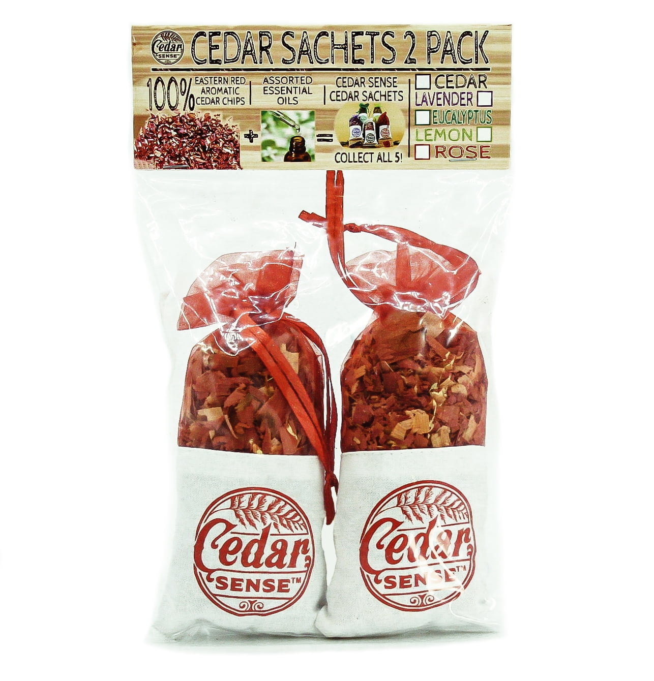 Rose Sachets - 2 Pack - Cedar Sense - Cedar Scent for Closets & Drawers ...