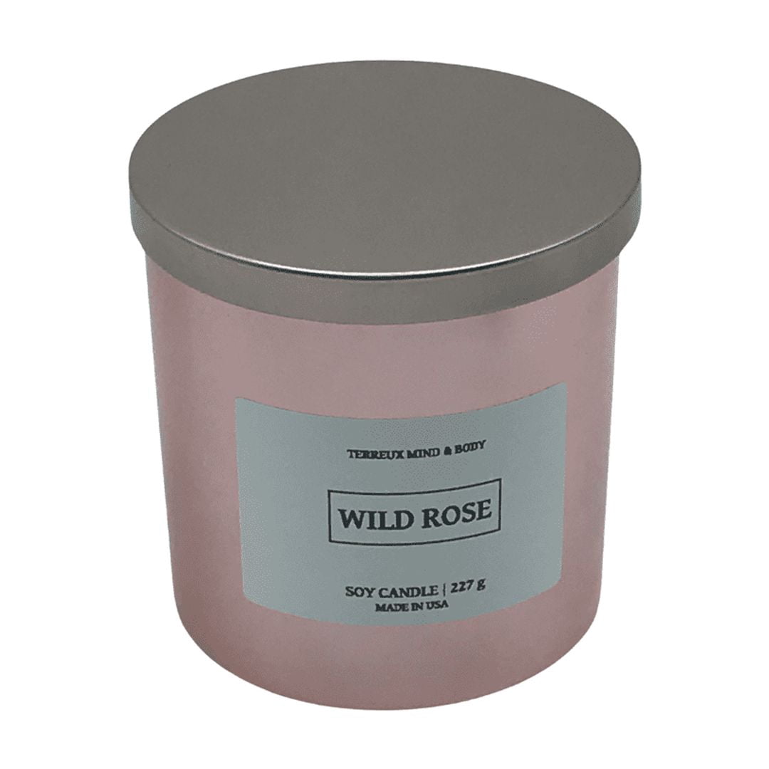 Rose Scented Candles 8 oz Jar, Candle for Mom 36 hrs. Burn time of ...