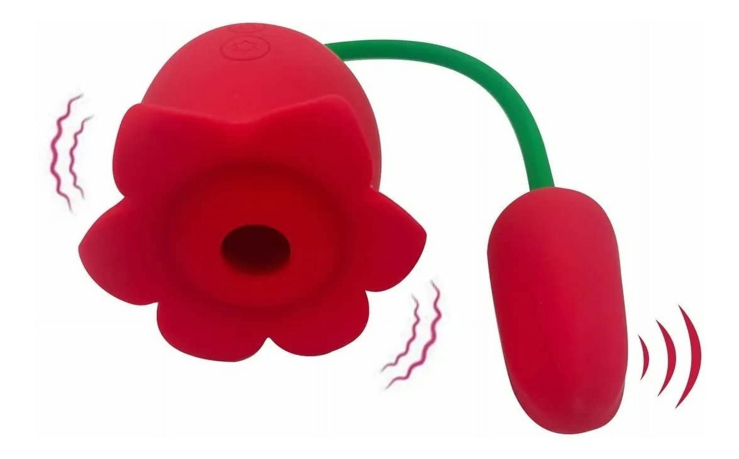 Rose Sex Sucking Toys Dildo Vibrator 3in1 Adult Toys Sex Stimulator For