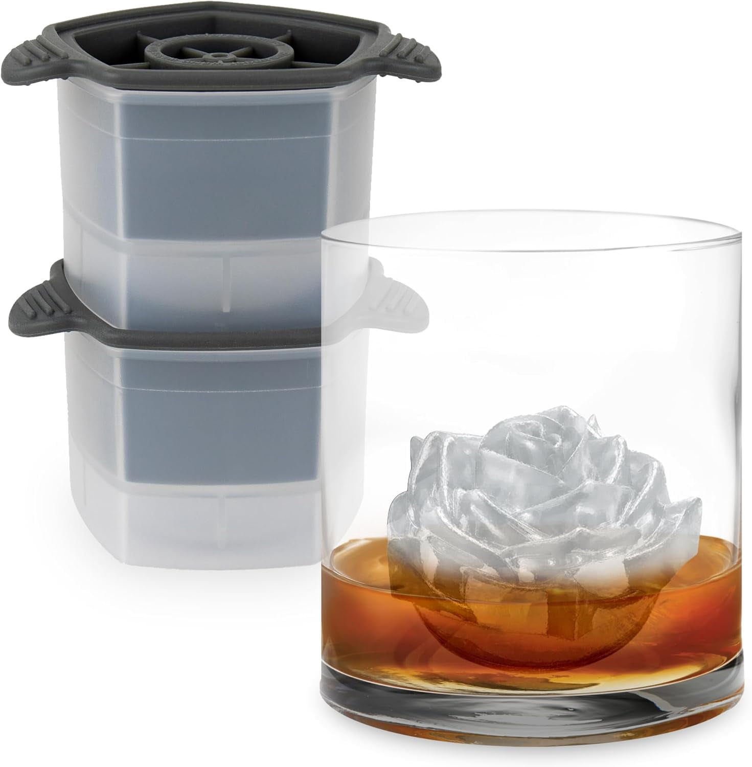 Rose Shaped Ice Molds, Set of 2 - Large Romantic Ice Mold Gift - Unique ...