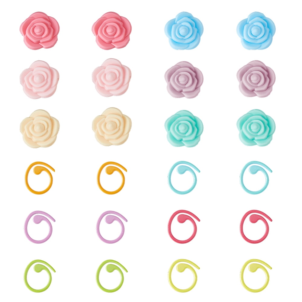 Rose Silicone Knitting Needle Point Protectors Knitting Needle Stoppers ...