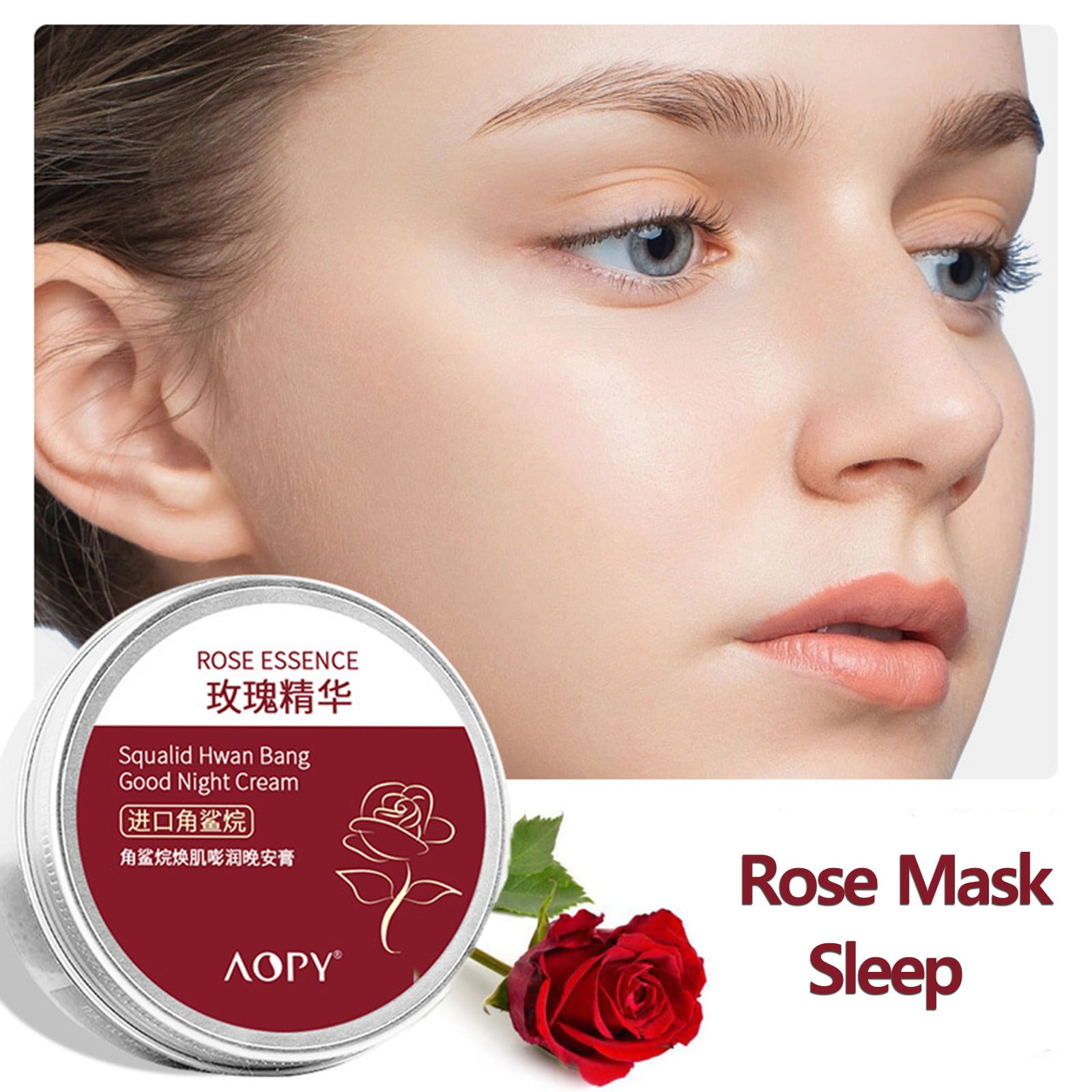 Rose Squalane Oil Compress Sleep Smear Mask Hydrating Moisturizing ...
