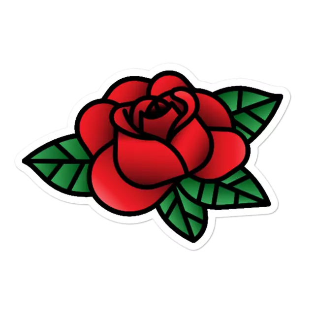 Rose Sticker Stickerflow Americana Tattoo Phone Decal Water Bottle ...